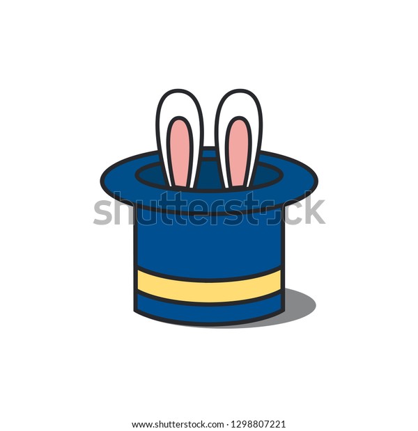 Magic Wand Hat Bunny Magic Trick Stock Vector (Royalty Free) 1298807221 ...