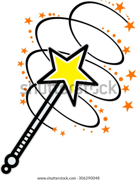 Magic Wand Isolated On White Background Stock Vector (Royalty Free ...
