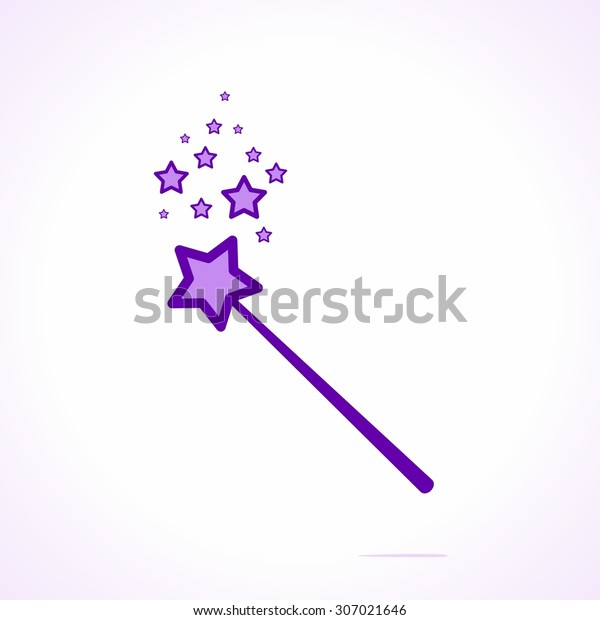 Magic Wand Isolated On White Background: vector de stock (libre de ...