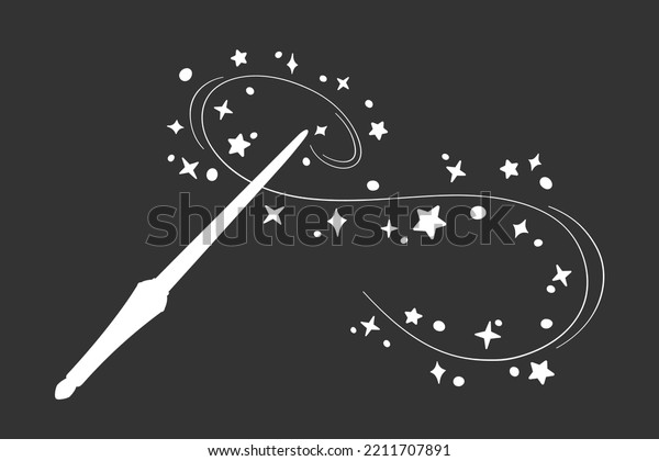 Magic Wand Silhouette Simple Style Vector Stock Vector (Royalty Free ...