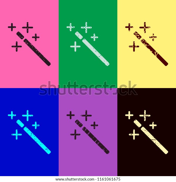 Magic Wand Simple Silhouette Pop Art Stock Vector (Royalty Free ...