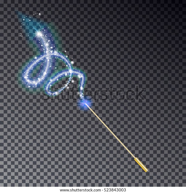 Magic Wand Transparent Miracle Stick Sparkle Stock Vector (Royalty Free ...