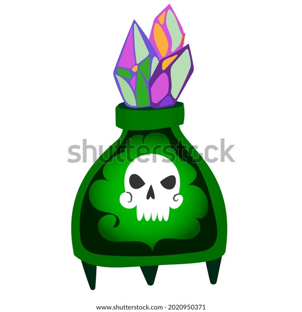 Poción de bruja mágica. La sustancia: vector de stock (libre de ...