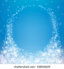 Magical Blue Colored Background Bokeh Lights Stock Vector (Royalty Free ...