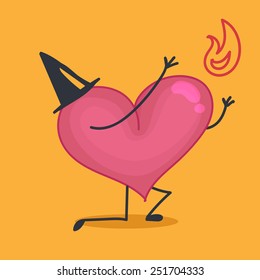 Magical Heart Character Stock Vector (Royalty Free) 251704333 ...