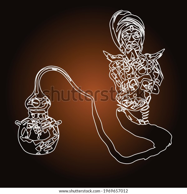 Magical Jinn Vector Png Template: เวกเตอร์สต็อก (ปลอดค่าลิขสิทธิ์ ...