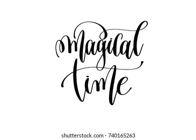 Magical Time Hand Lettering Event Invitation 스톡 일러스트 740239759 ...