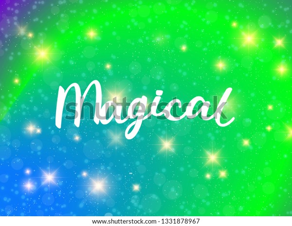 Magical Typography Sparkle Bright Background Vector Stock Vector ...