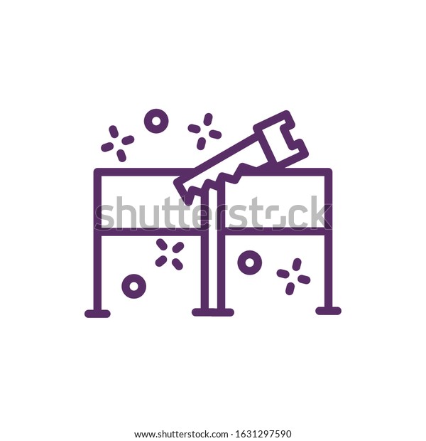 Magician Box Handsaw Cutting Vector Illustration Stock Vector (Royalty ...