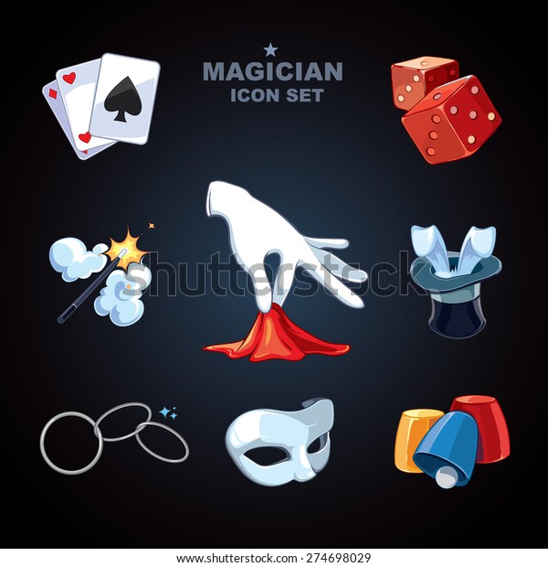 Magician Icons Pack Stock Vector (Royalty Free) 274698029
