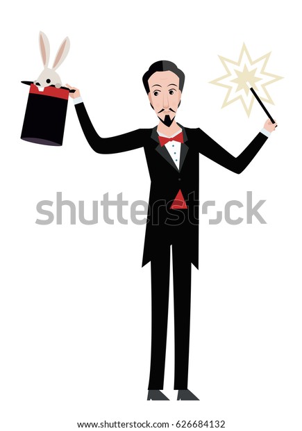 Magician Magic Trick Bunny Rabbit Top Stock Vector (Royalty Free ...