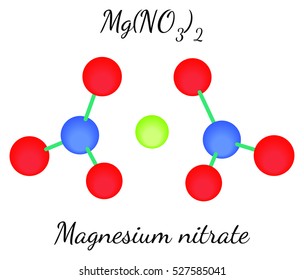Magnesium Nitrate Mgn2o6 Molecule Isolated On Stock Vector (Royalty ...