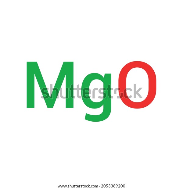 Magnesium Oxide Mgo Vector Illustration Stock Vector (Royalty Free ...