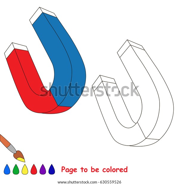 Magnet Be Colored Coloring Book Preschool Stock Vector (Royalty Free ...