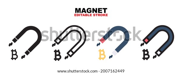 Magnet Icon Cryptocurrency Collection Icons Designed Stock Vector ...