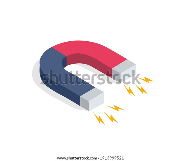 Magnet Icon Power Symbol Flat Style Stock Vector (Royalty Free ...