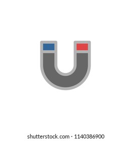 Magnet Icon Simple Flat Style Outline Stock Illustration 1364889278