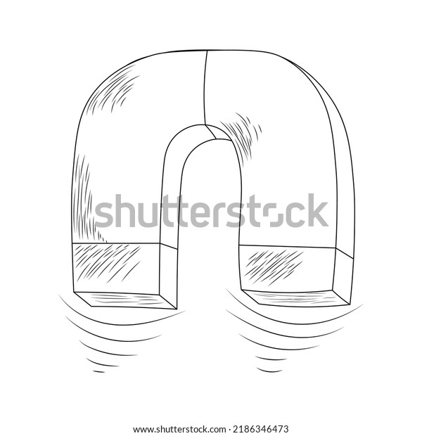 Magnet Line Art Black White Magnet Stock Vector (Royalty Free ...