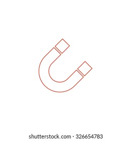 Magnet Red Outline Vector Pictogram On Stock Vector (Royalty Free ...