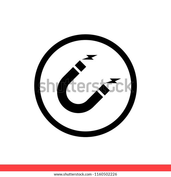 Magnet Vector Icon Attract Symbol Simple Stock Vector (Royalty Free ...