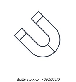 Magnet Vector Outline Icon Stock Vector (Royalty Free) 320530370 ...