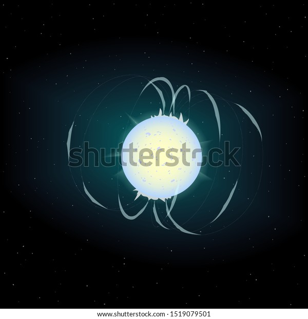 Magnetar Neutron Star Vector Illustration Stock Vector (Royalty Free ...