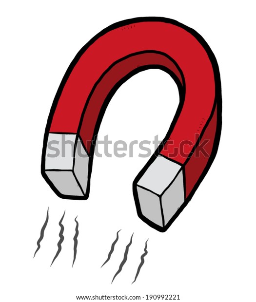 Magnetic Cartoon Vector Illustration Hand Drawn Stock Vector (Royalty ...