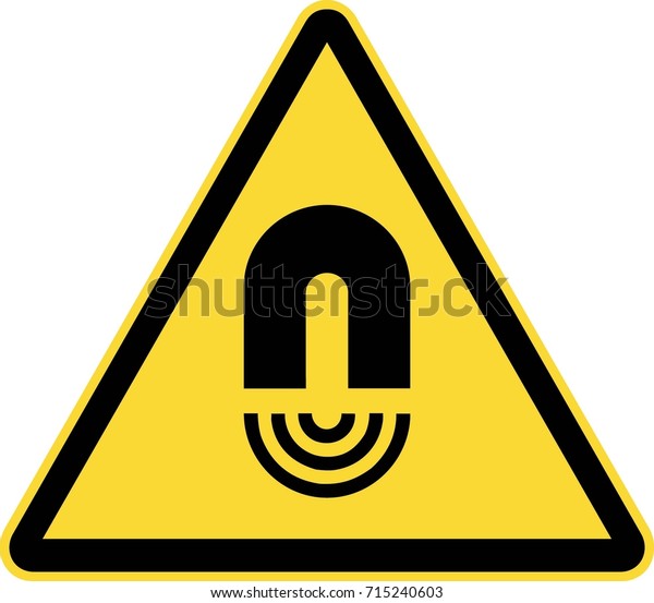 Magnetic Field Warning Stock Vector (Royalty Free) 715240603 | Shutterstock