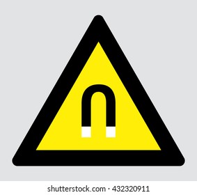 Magnetic Field Warning Symbol Stock Vector (Royalty Free) 432320911 ...