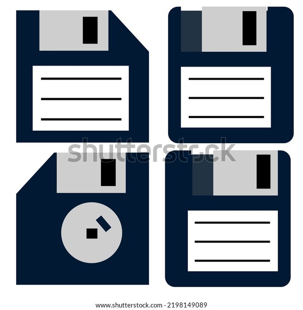 Magnetic Floppy Discsave Files Backupretro Vintagetechnology Stock ...
