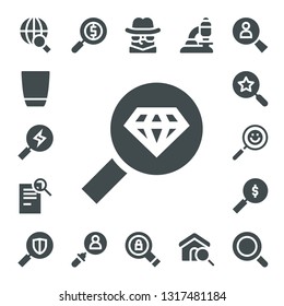 Magnification Icon Set 17 Filled Magnification Stock Vector (Royalty ...