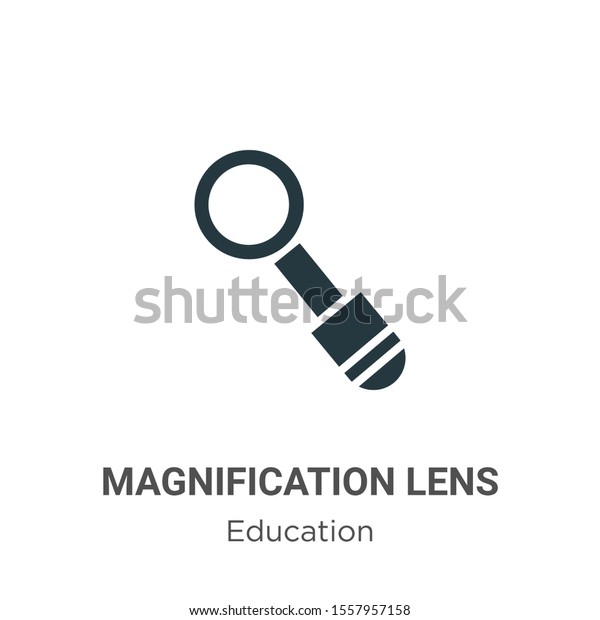 Magnification Lens Vector Icon On White Stock Vector (Royalty Free ...