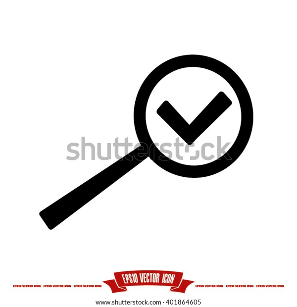 Magnifier Check Mark Icon Vector: เวกเตอร์สต็อก (ปลอดค่าลิขสิทธิ์ ...