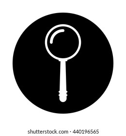 Magnifier Circle Icon Black Round Icon Stock Vector (Royalty Free ...