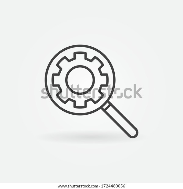 Magnifier Gear Vector Concept Icon Sign Stock Vector (Royalty Free ...