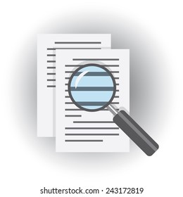 Case Study Concept Magnifying Glass Vector Stock Vector (Royalty Free ...