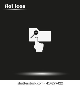 Magnifier Icon Plus Sign Folder Zoom Stock Vector (Royalty Free ...