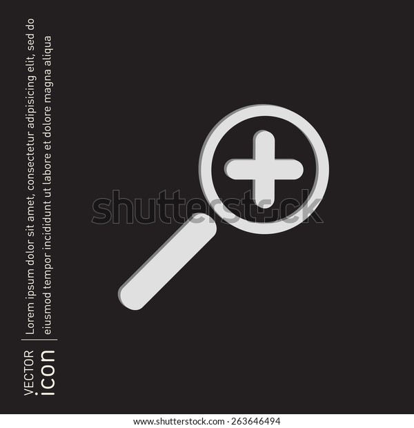 Magnifier Increase Stock Vector (Royalty Free) 263646494