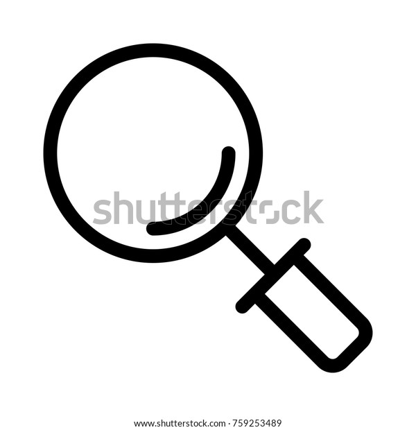 Magnifier Line Icon Stock Vector (Royalty Free) 759253489 | Shutterstock