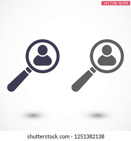 Magnifier Man Vector Icon Stock Vector (Royalty Free) 1251382138 ...