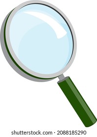 Magnifier On Transparent Background Flat Style Stock Vector (Royalty ...