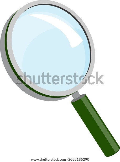 Magnifier On Transparent Background Flat Style Stock Vector (Royalty ...