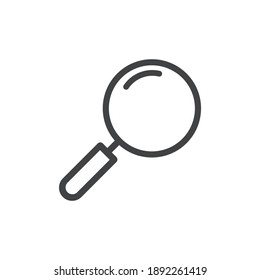 Magnifier Outline Vector Isolated On White Stock Vector (Royalty Free ...