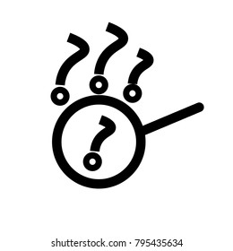 Magnifier Question Mark Icon Stock Vector (Royalty Free) 795435634 ...