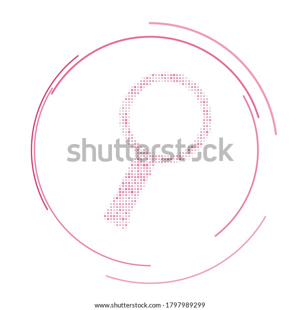 Magnifier Symbol Filled Pink Dots Vector Stock Vector (Royalty Free ...