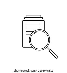 Magnifier Website Equalizer Sign Search Settings Stock Vector (Royalty ...