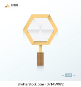 Magnify Icon Origami Paper Stock Vector (Royalty Free) 371459092 ...