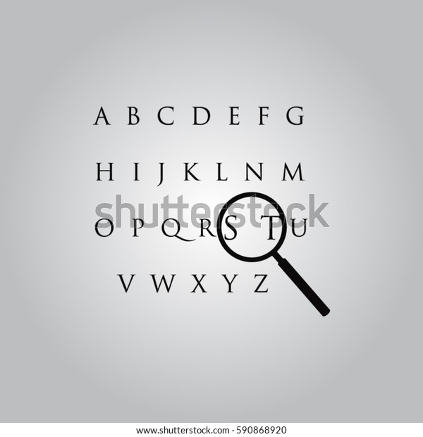 Magnifying Glass Abc Stock Vector (Royalty Free) 590868920 | Shutterstock