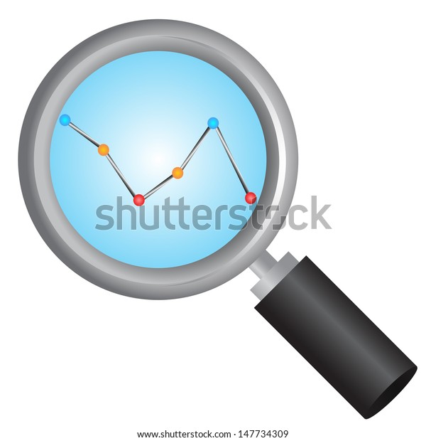 Magnifying Glass Chart Stock Vector (Royalty Free) 147734309 | Shutterstock