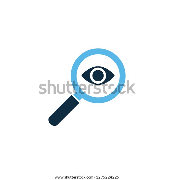 Magnifying Glass Eye Analysis Icon Vector Stock Vector (Royalty Free ...